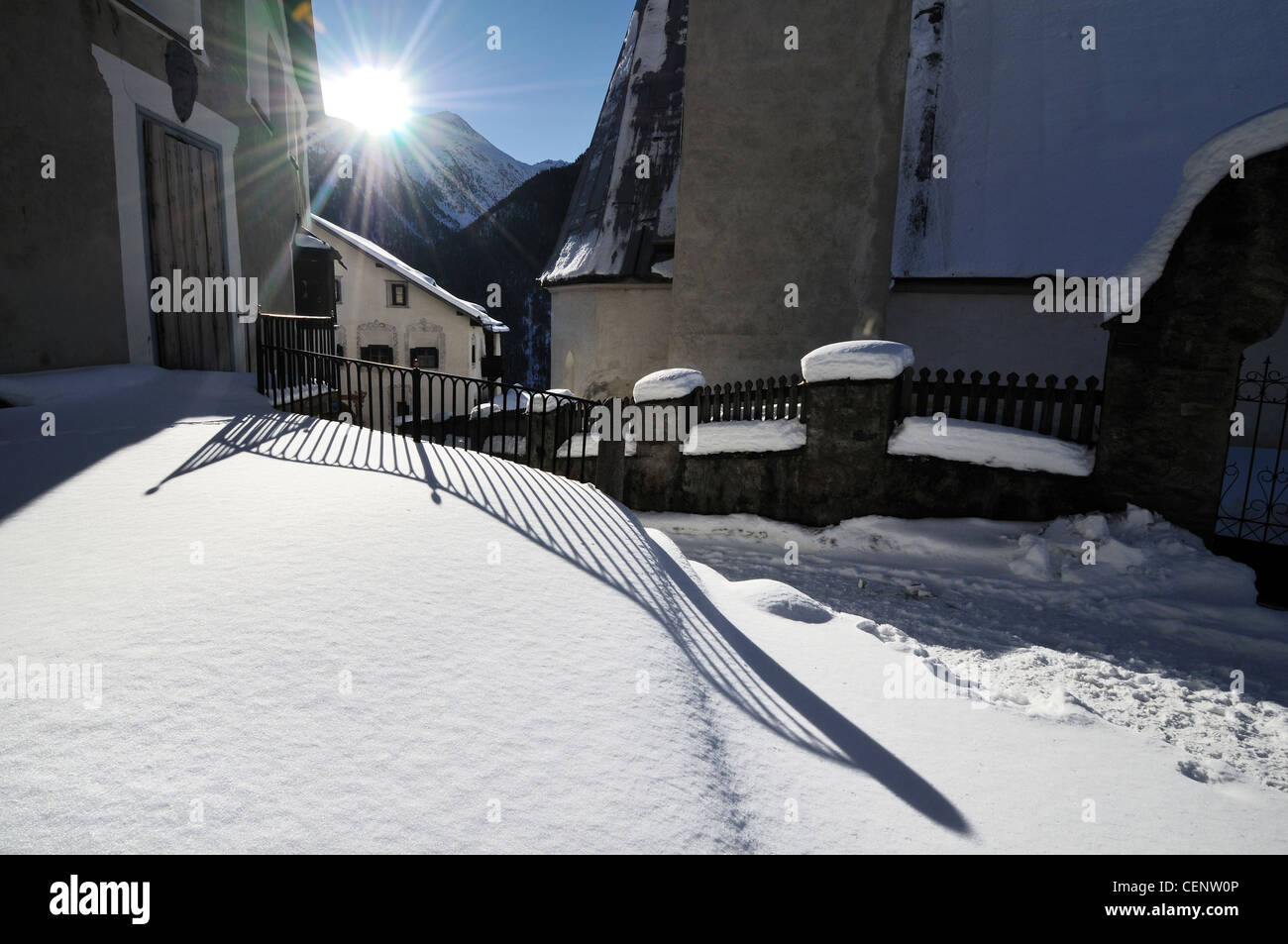 Guarda, Unterengadin, Engadin, Graubünden. Switzerland Stock Photo - Alamy