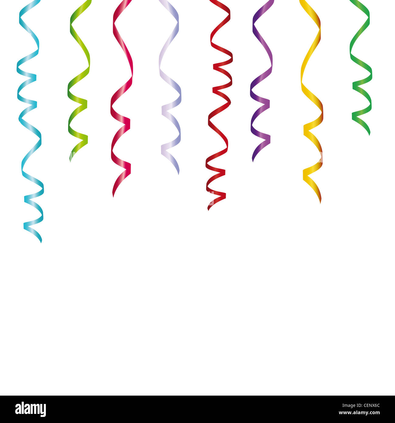 Many colorful streamers on birthday party for example Stock Photo - Alamy