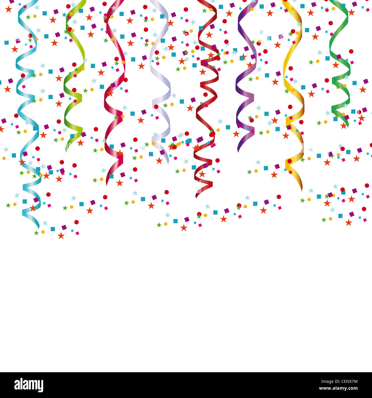 Many colorful streamers on birthday party for example Stock Photo - Alamy