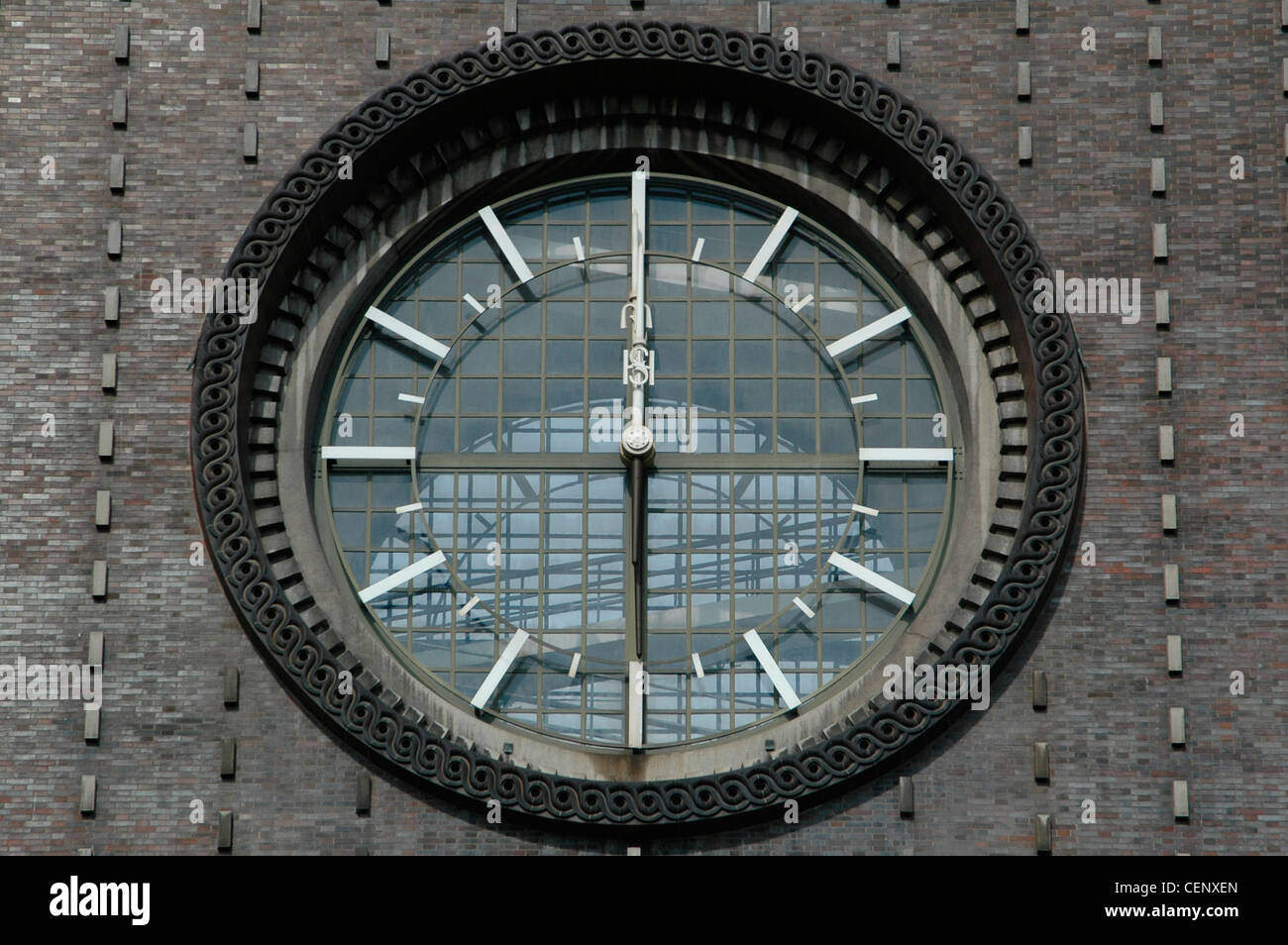 The glazed clock of Roman Catholic church The Church of the Most Sacred ...