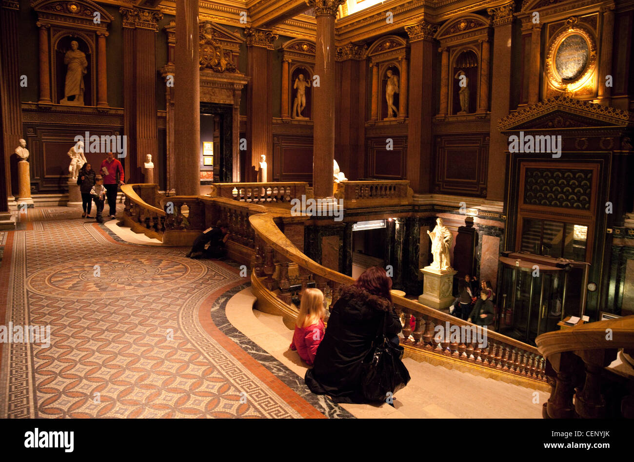 The ornate entrance hall, the Fitzwilliam Museum, Cambridge UK Stock Photo - Alamy