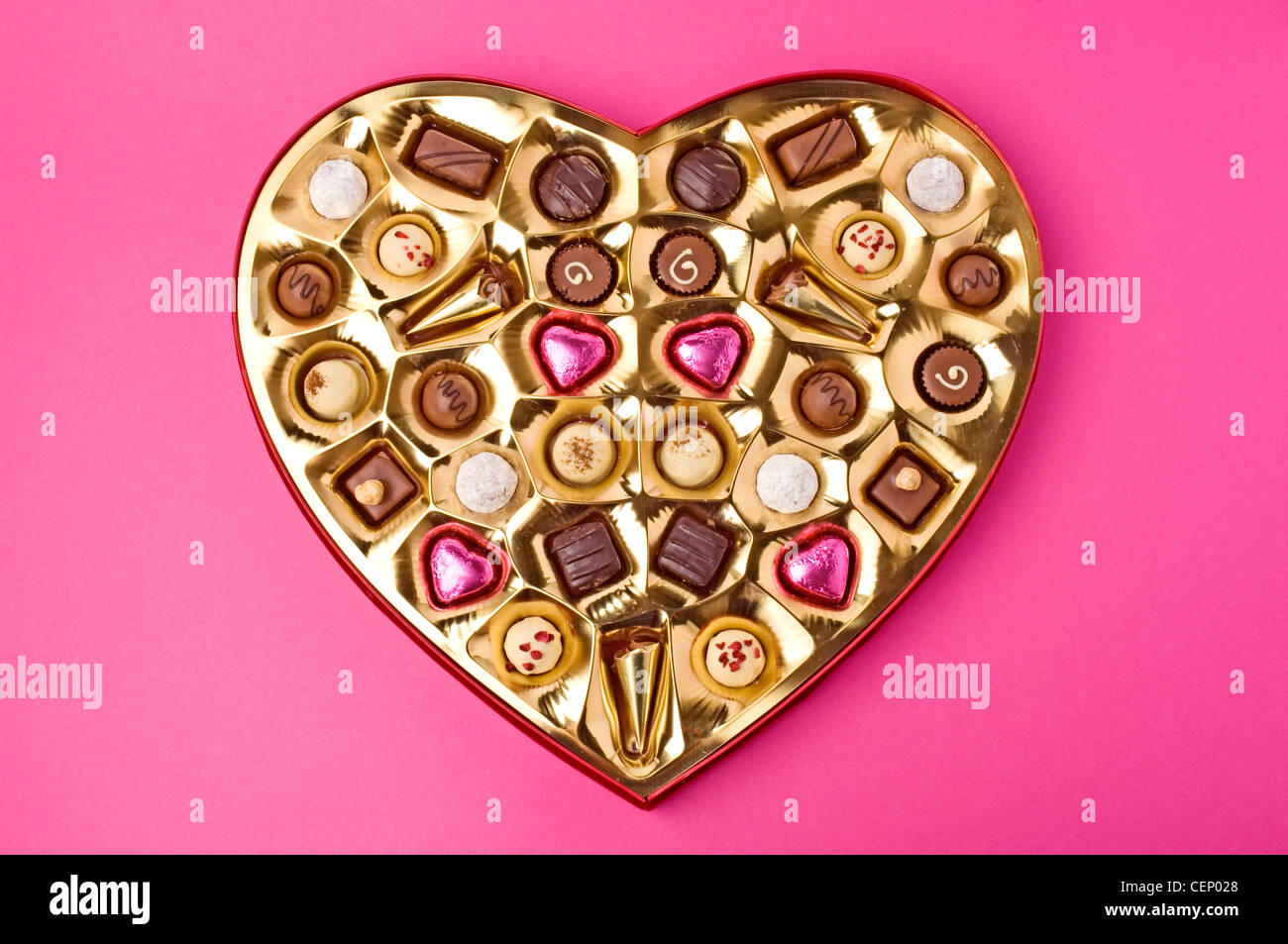 Valentine's DayHeart shaped box of chocolates Stock Photo - Alamy