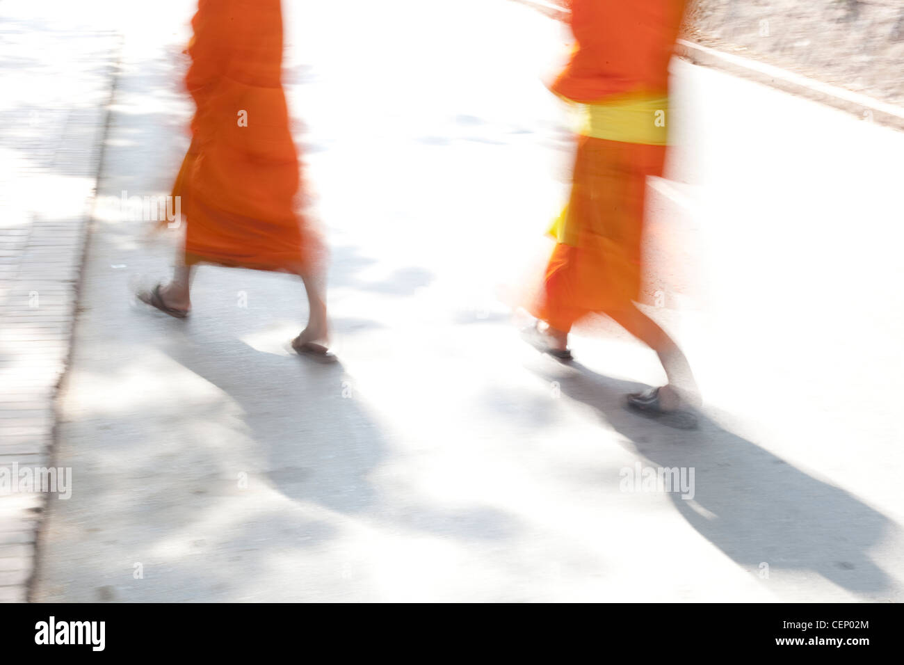 Monks in Loas Stock Photo - Alamy