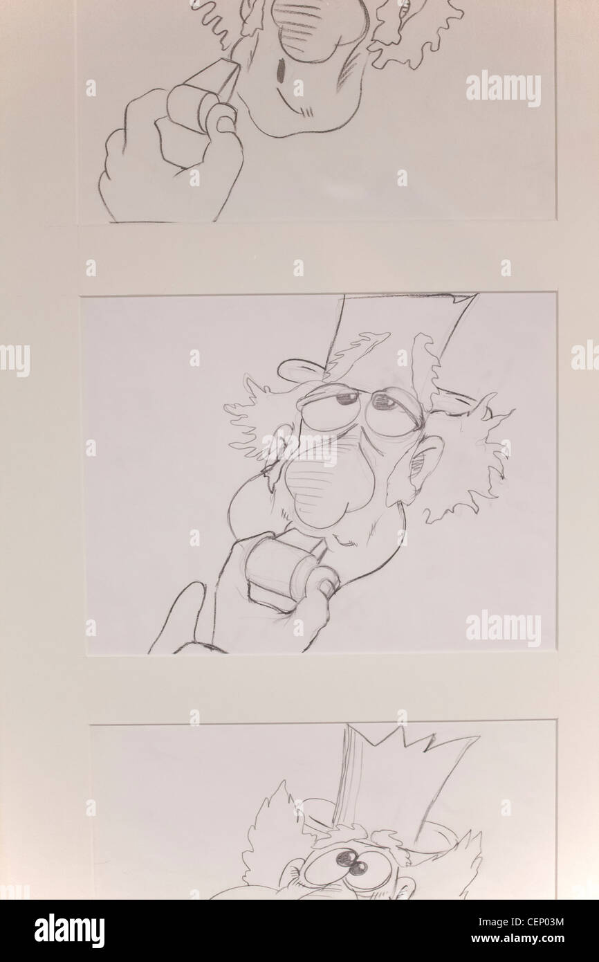 Series of illustrations in a Comic Strip Stock Photo - Alamy