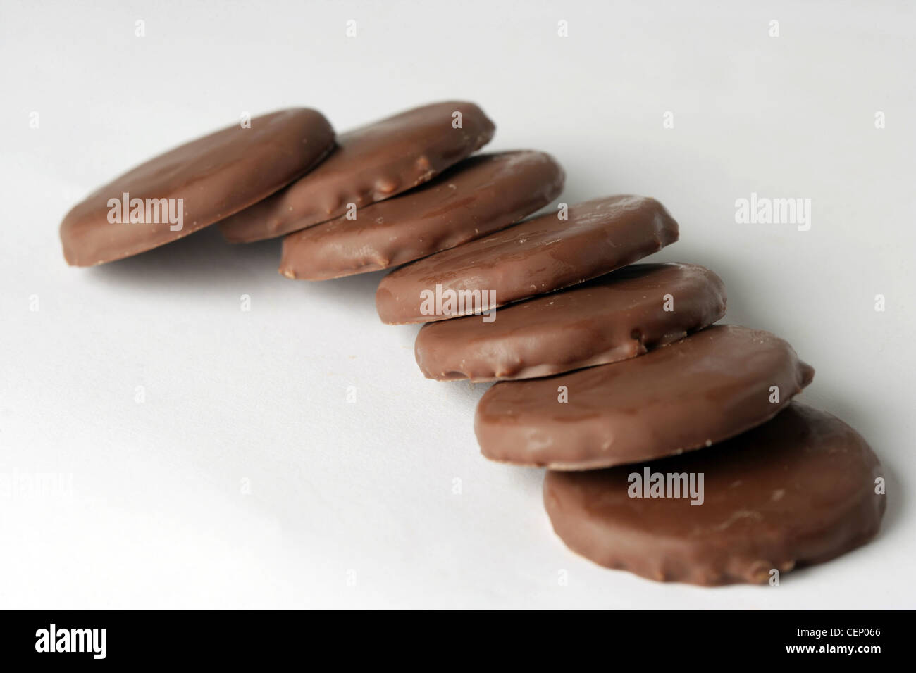 Stack of chocolate biscuits Stock Photo - Alamy