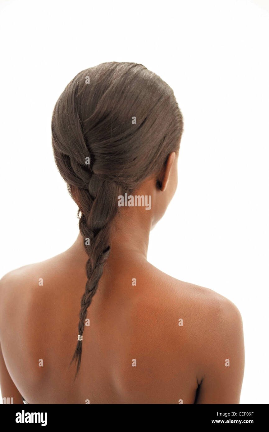 Female brunette afro hair tied hi-res stock photography and images - Alamy
