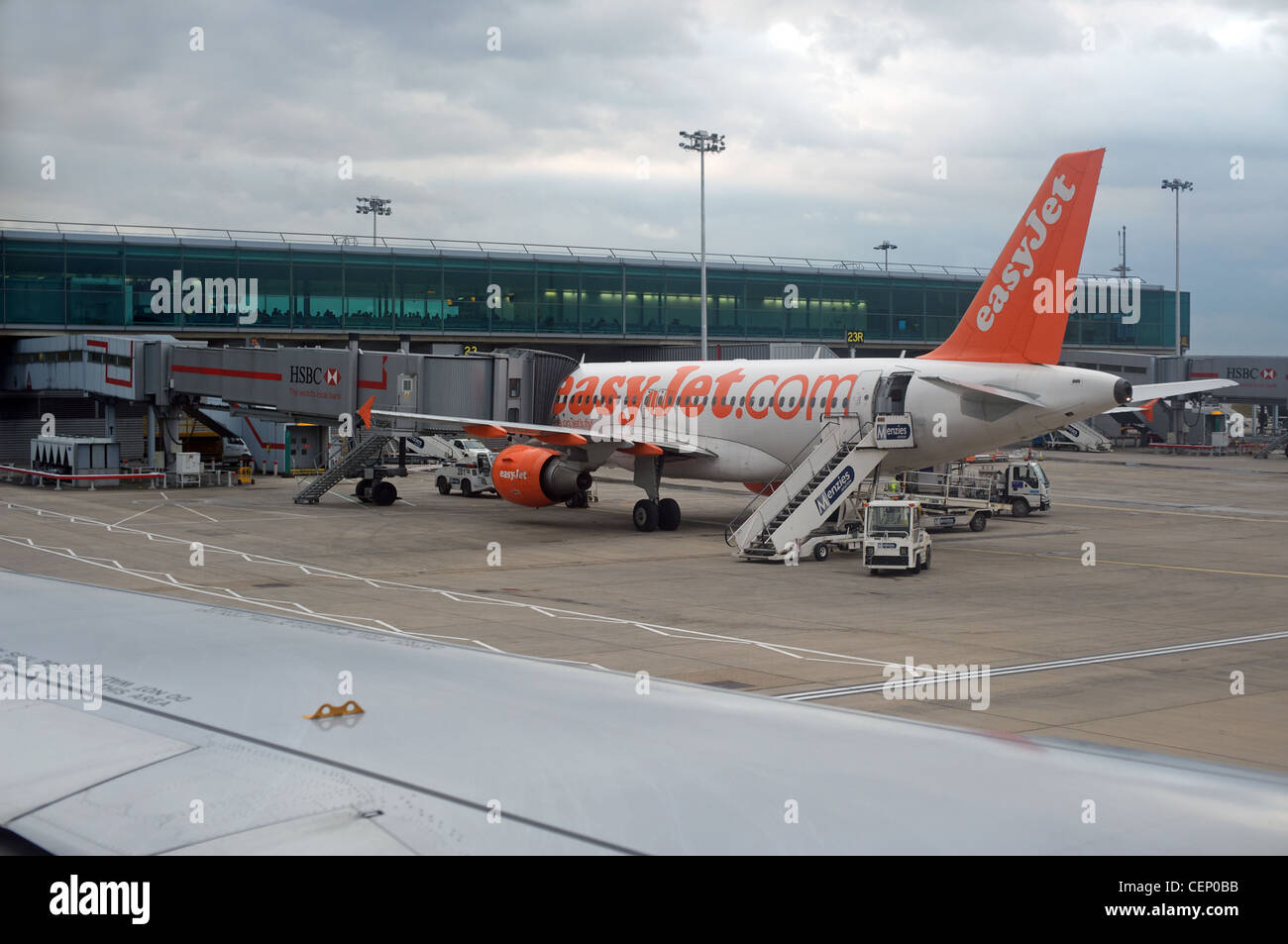 Easy Jet passenger airliner London Stansted Airport Essex UK Stock ...