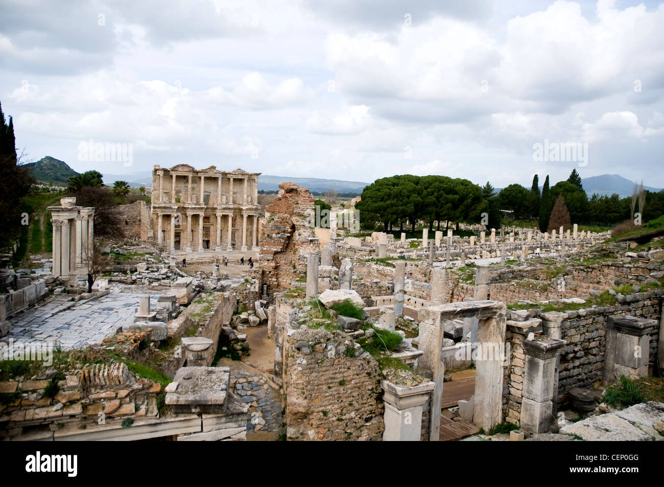 Ephesus Agora and Ruins Overview – Panoramic View of Ancient City in ...