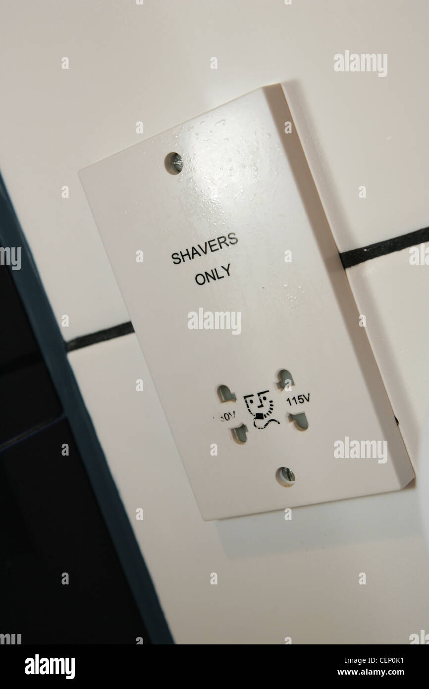 shavers only, shaver socket, hotel shaver plug Stock Photo - Alamy