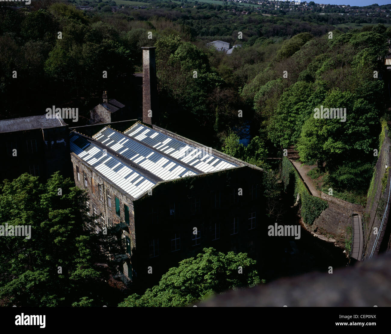 Mill by the River Goyt at The Torrs New Mills Derbyshire England Stock ...