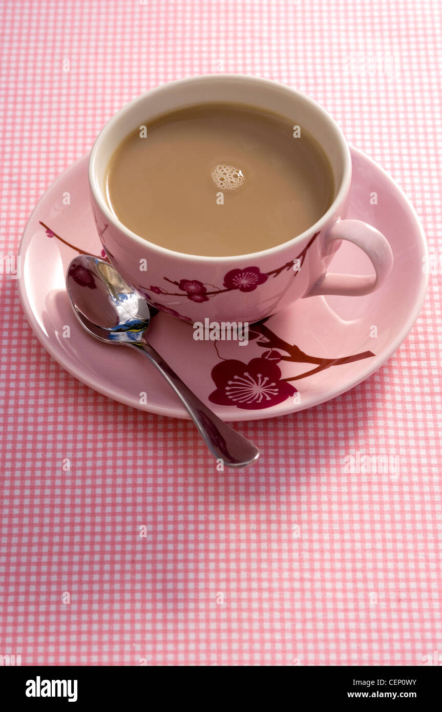 An English cream teaCup of tea Stock Photo - Alamy