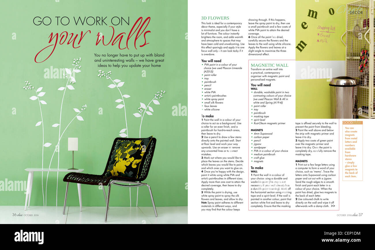 Go to work on your walls You no longer have to put up bland and ...