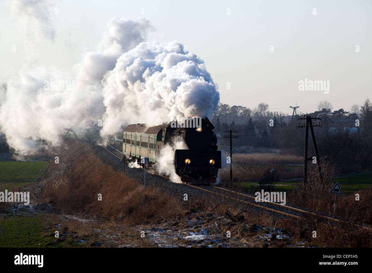 Old retro steam train Stock Photo - Alamy
