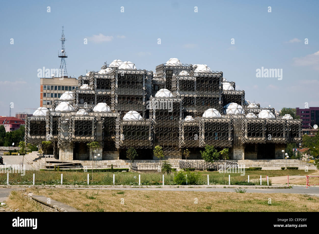Pristina National Library View on pristine kosovo city old soviet ...