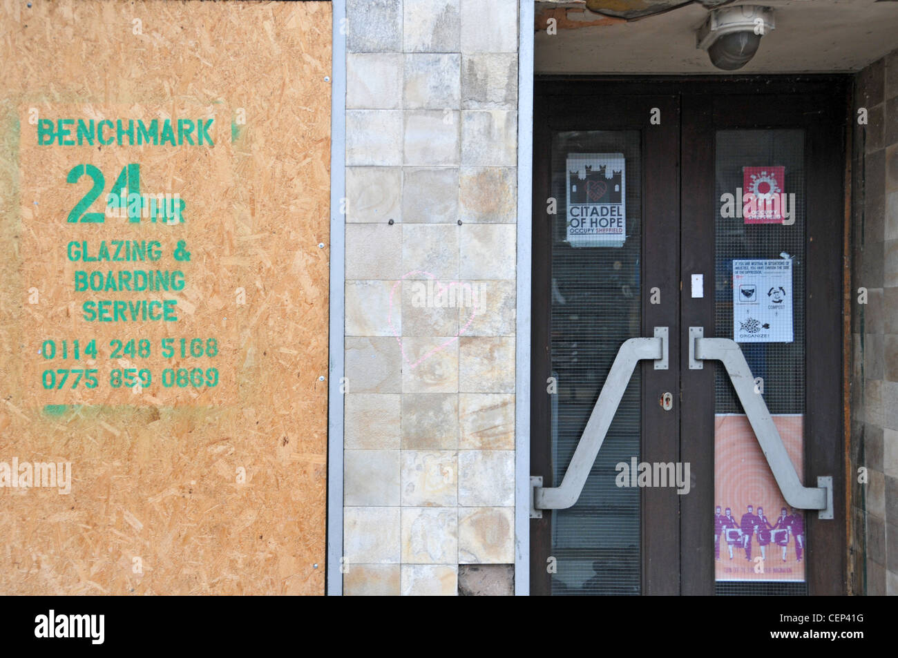 Occupy Sheffield Citadel of Hope Salvation Army Stock Photo - Alamy