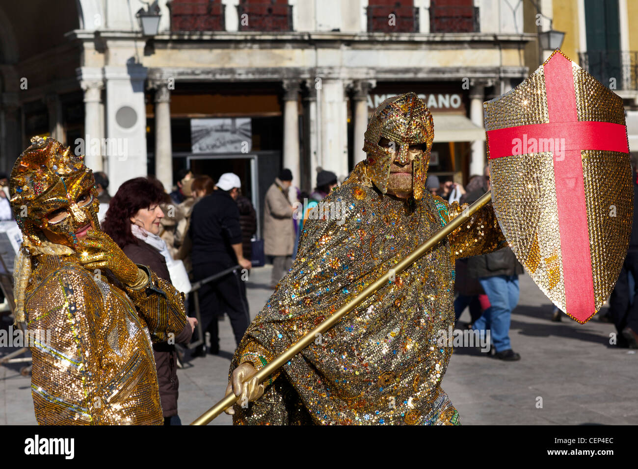 Masked revellers at the Venice Carnival in Italy Stock Photo - Alamy