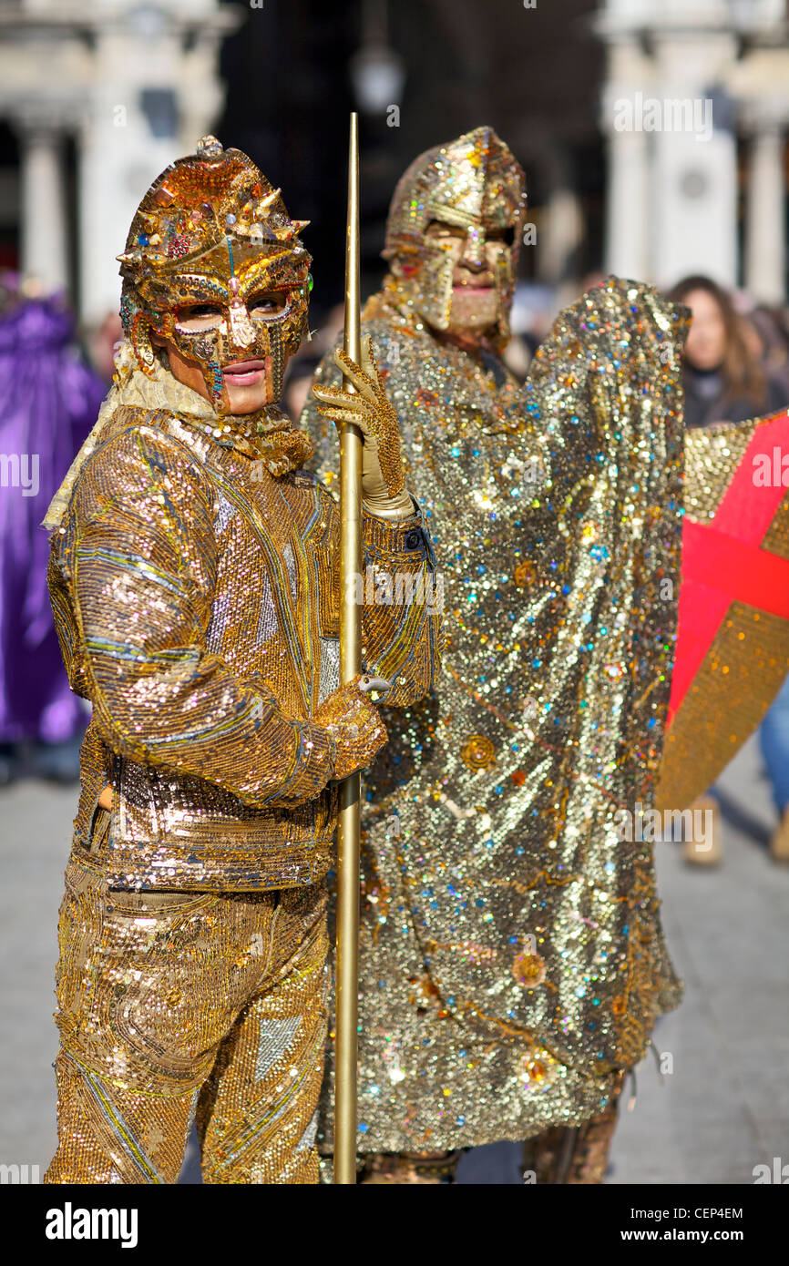 Masked revellers at the Venice Carnival in Italy Stock Photo - Alamy
