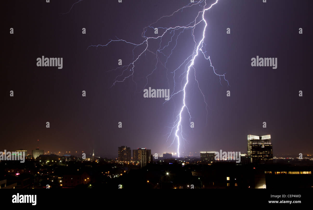 Lightning Strike in Fort Worth Texas Stock Photo - Alamy