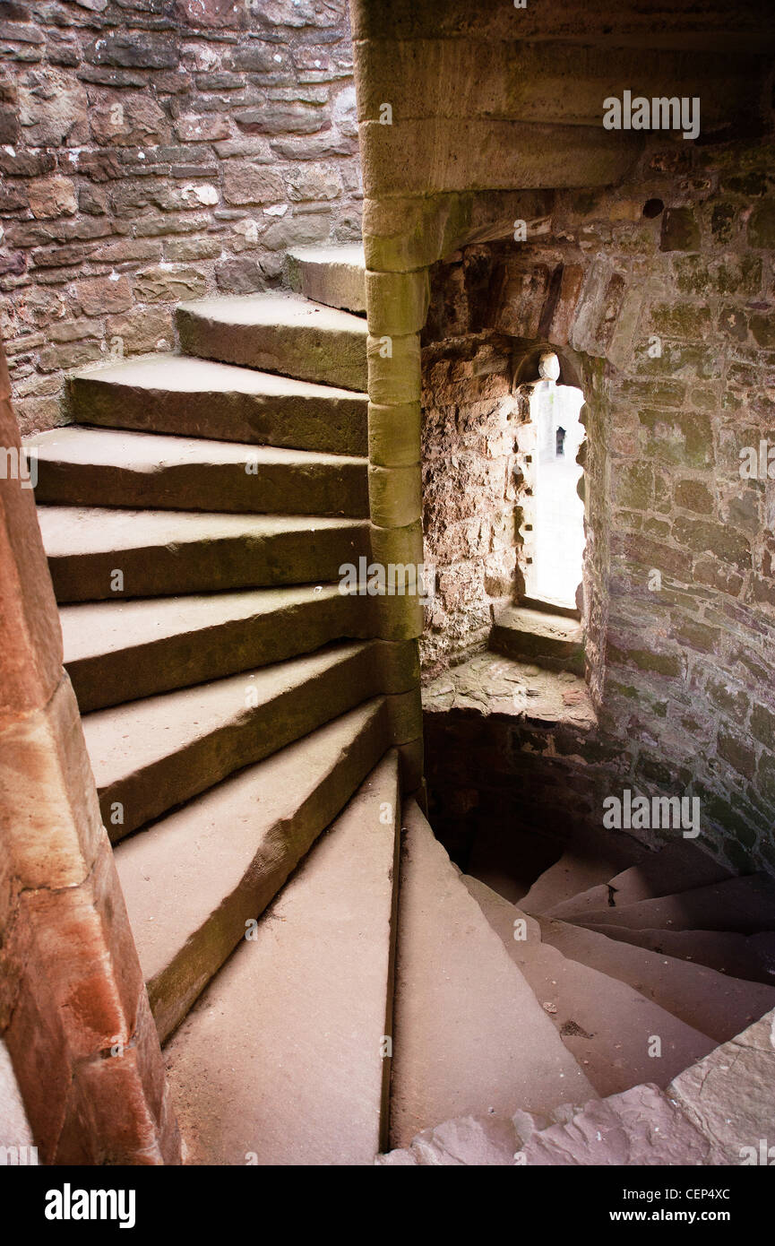 Tower stair in an English castle Stock Photo - Alamy