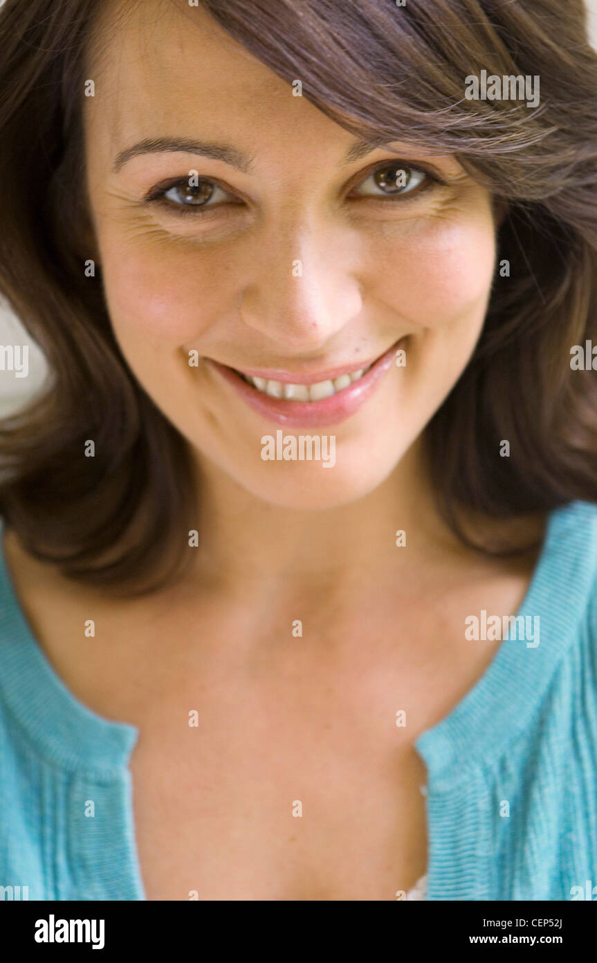 Female looking directly to camera Stock Photo - Alamy