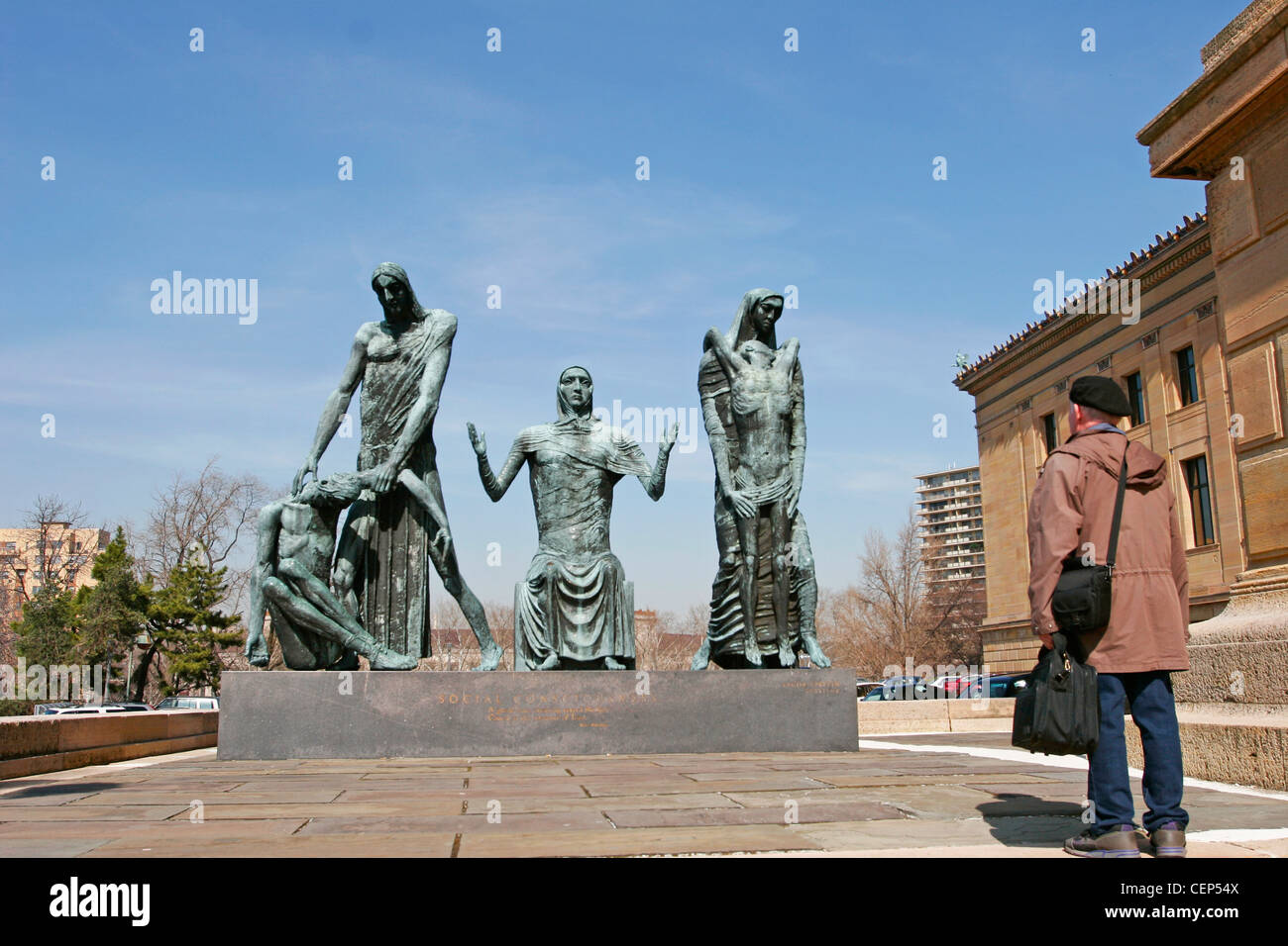 Social Consciousness by Sir Jacob Epstein in front of the Philadelphia ...