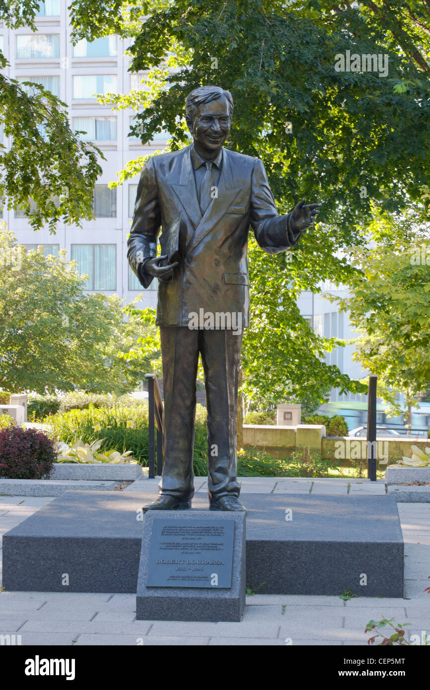 robert bourassa monument at the quebec parliament buildings; quebec ...