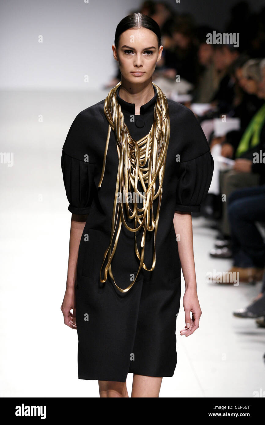 Martin Grant Paris Ready to Wear Spring Summer Model wearing a black ...