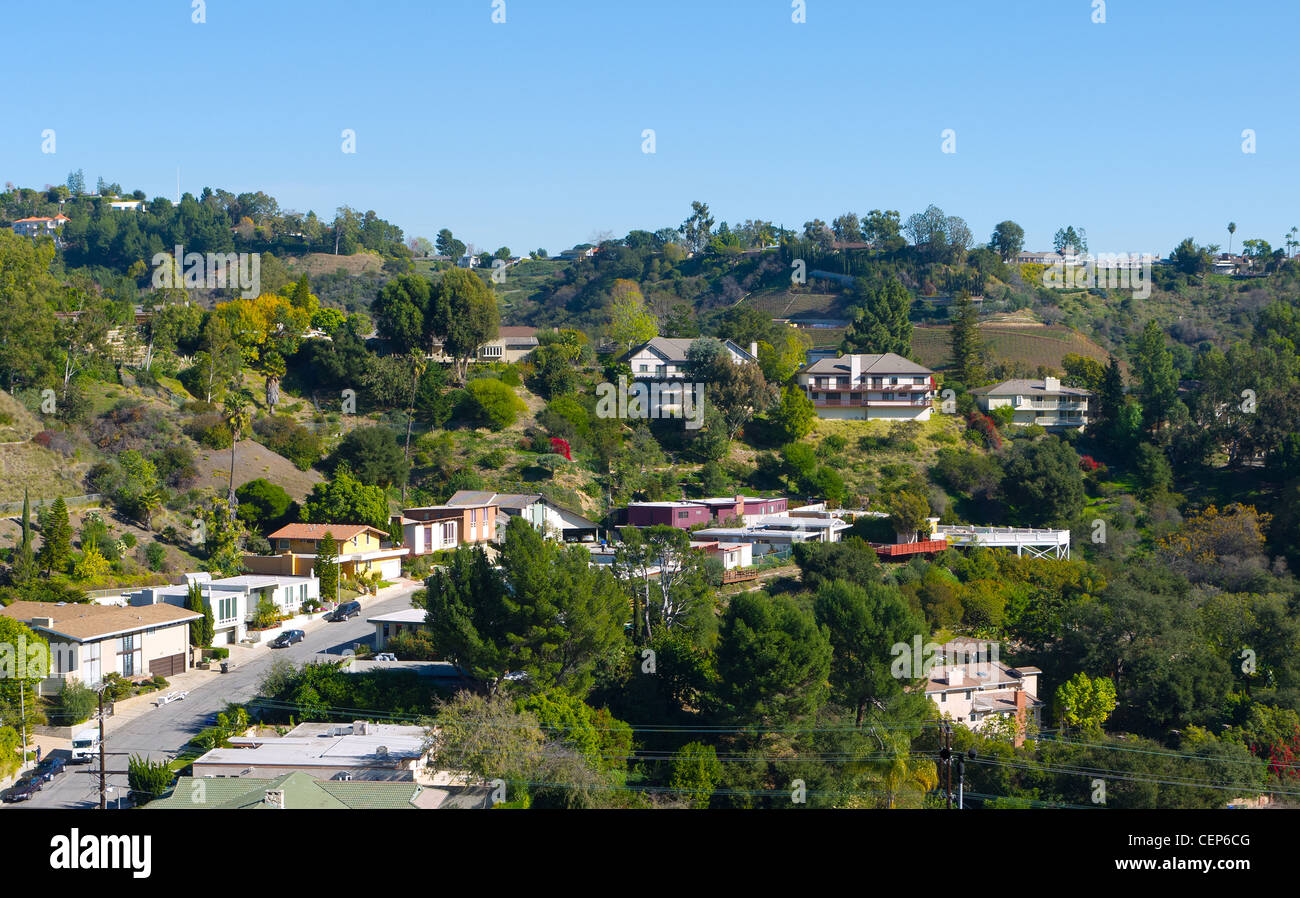 Hollywood hills and houses hi-res stock photography and images - Alamy