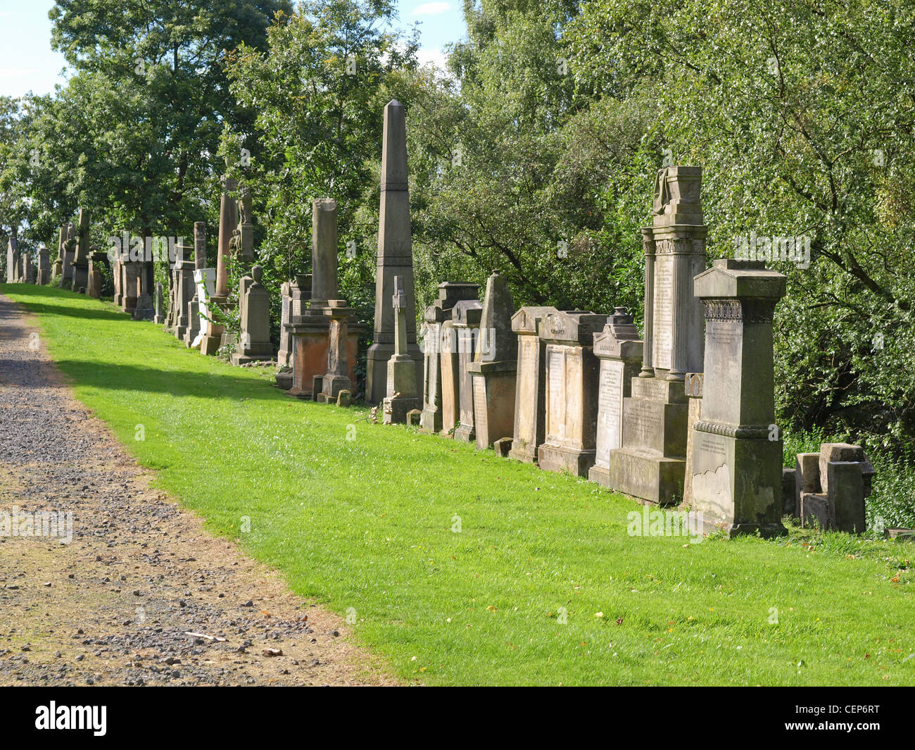The Glasgow necropolis, Victorian gothic garden cemetery in Scotland ...
