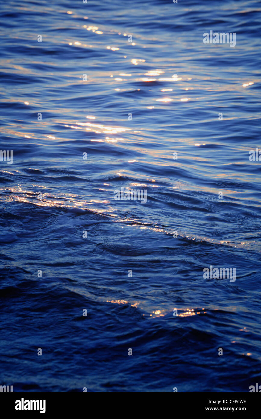 detail of a sun flecked sea; spain Stock Photo - Alamy