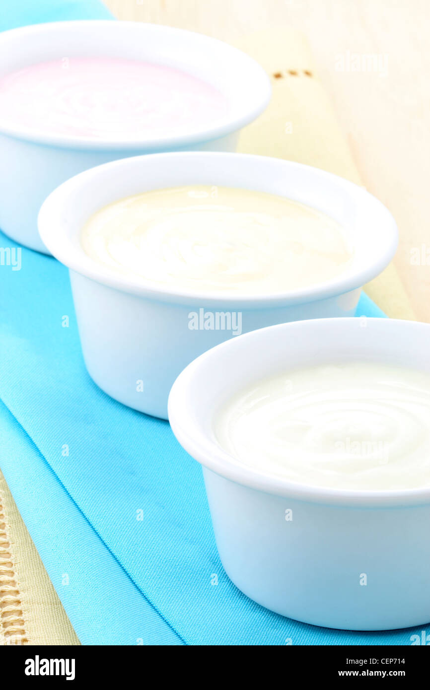 fresh and delicious creamy yogurt, healthy smooth snack Stock Photo - Alamy