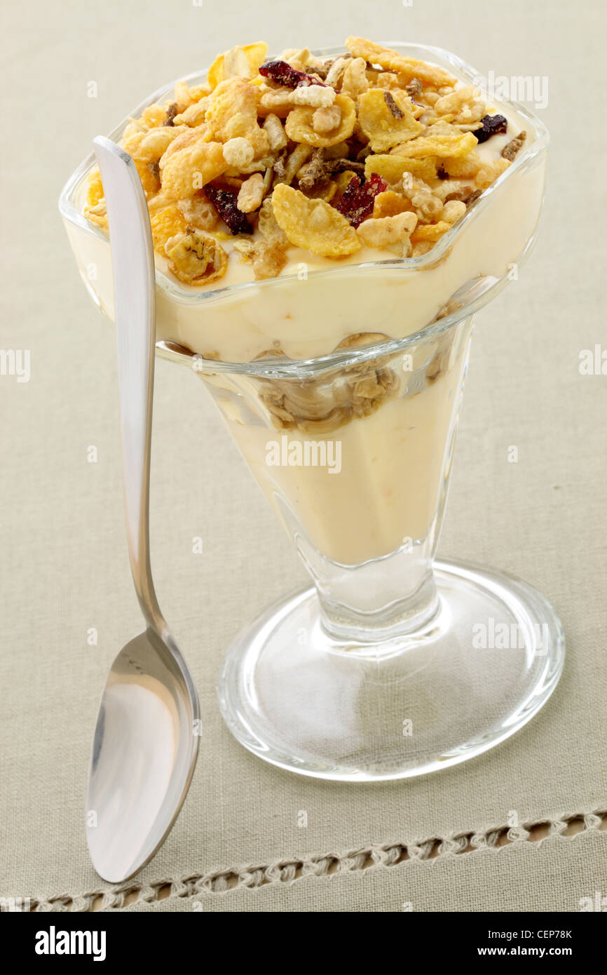 delicious healthy parfait made with creamy yogurt and crunchy granola ...