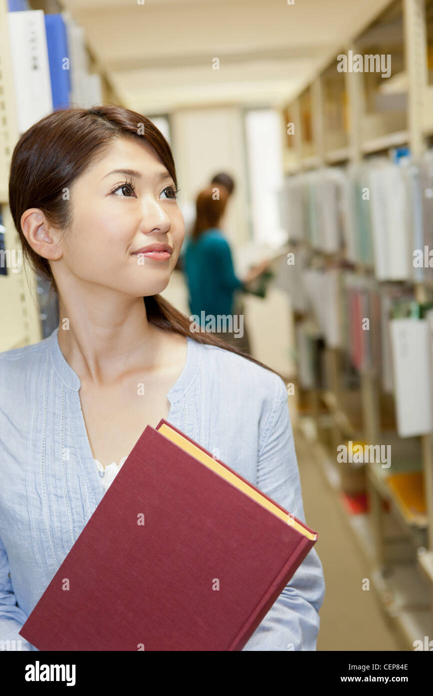 Japan library woman hi-res stock photography and images - Alamy