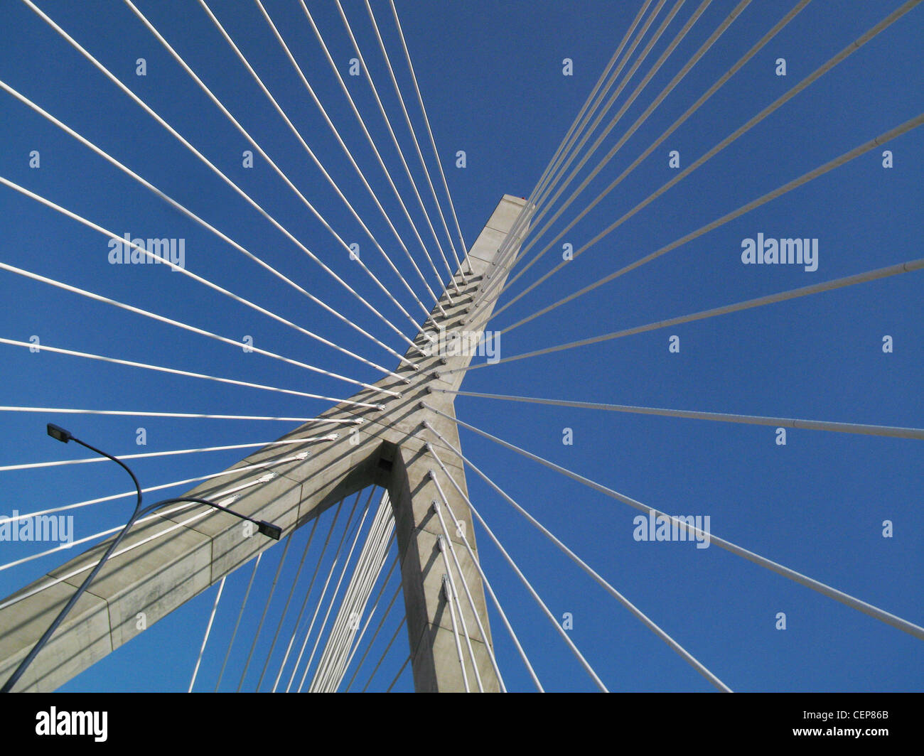 Leonard Zakim Bunker Hill Memorial bridge Boston Stock Photo - Alamy