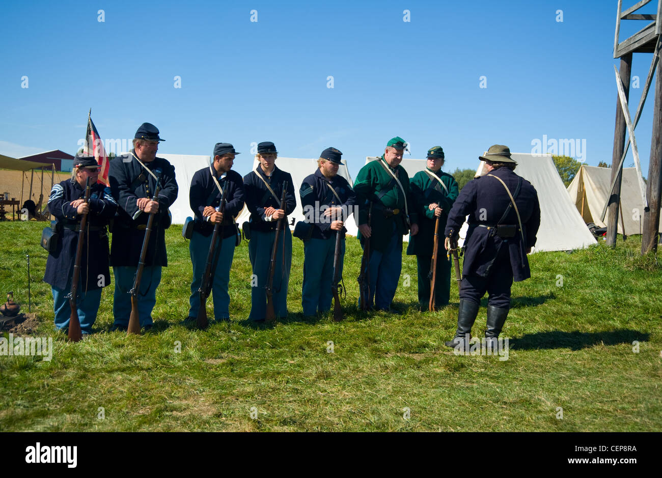 American Civil war enactment Stock Photo - Alamy