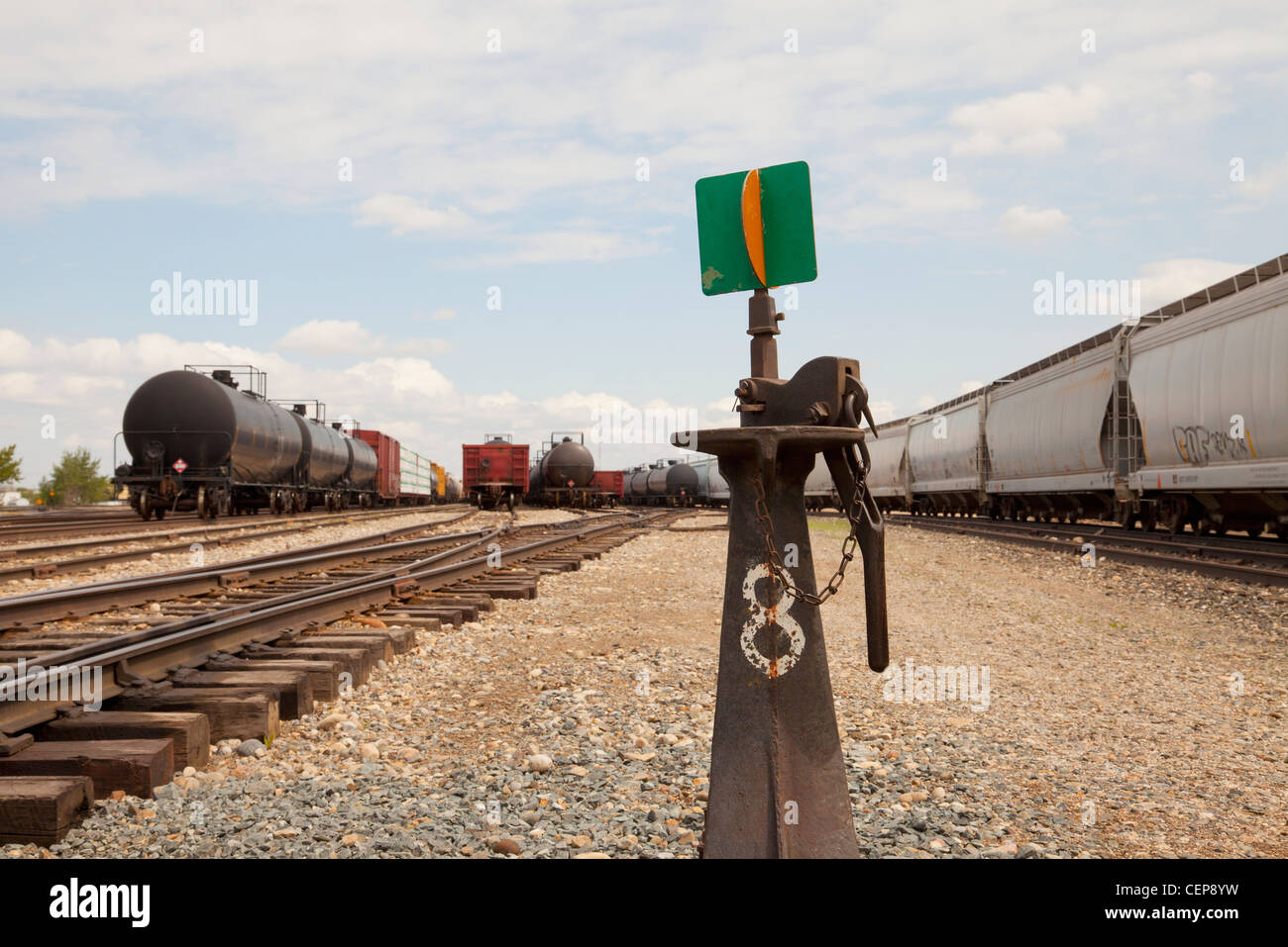 Train switching yard hi-res stock photography and images - Alamy