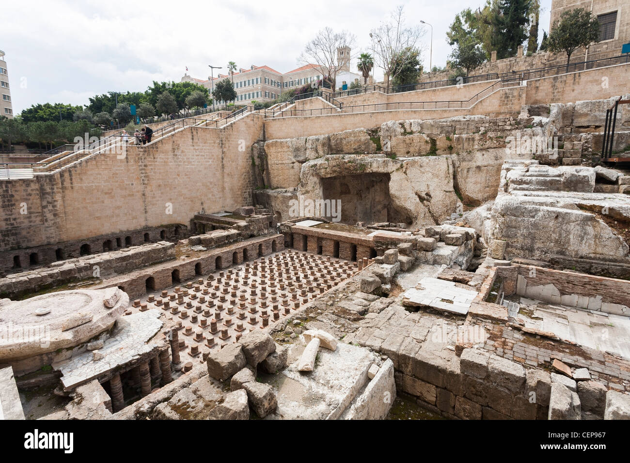 Roman ruins in downtown Beirut, Lebanon Stock Photo - Alamy