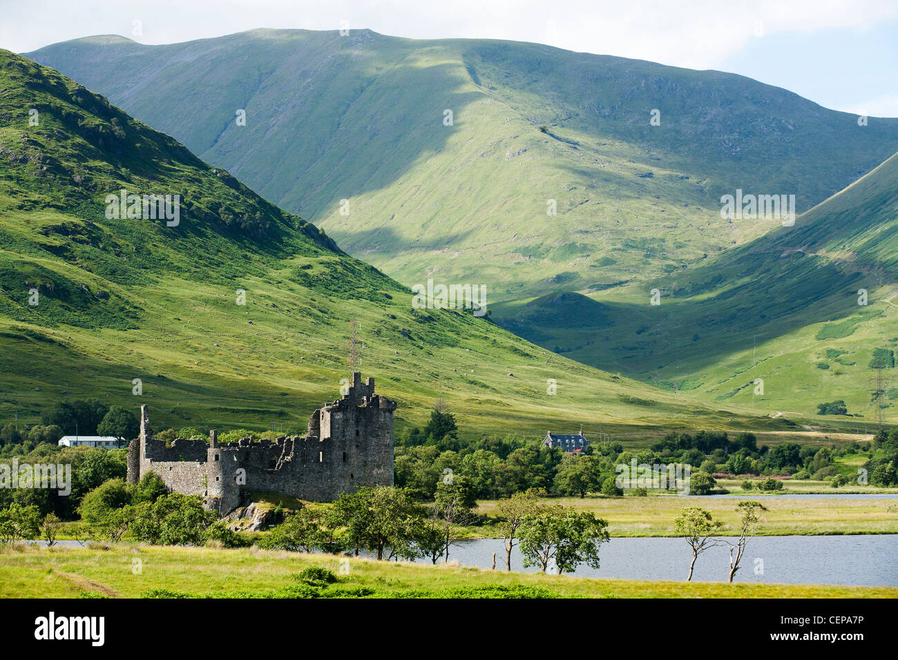 Kilchurn Castle on Loch Awe in the Scottish Highlands is one of the ...