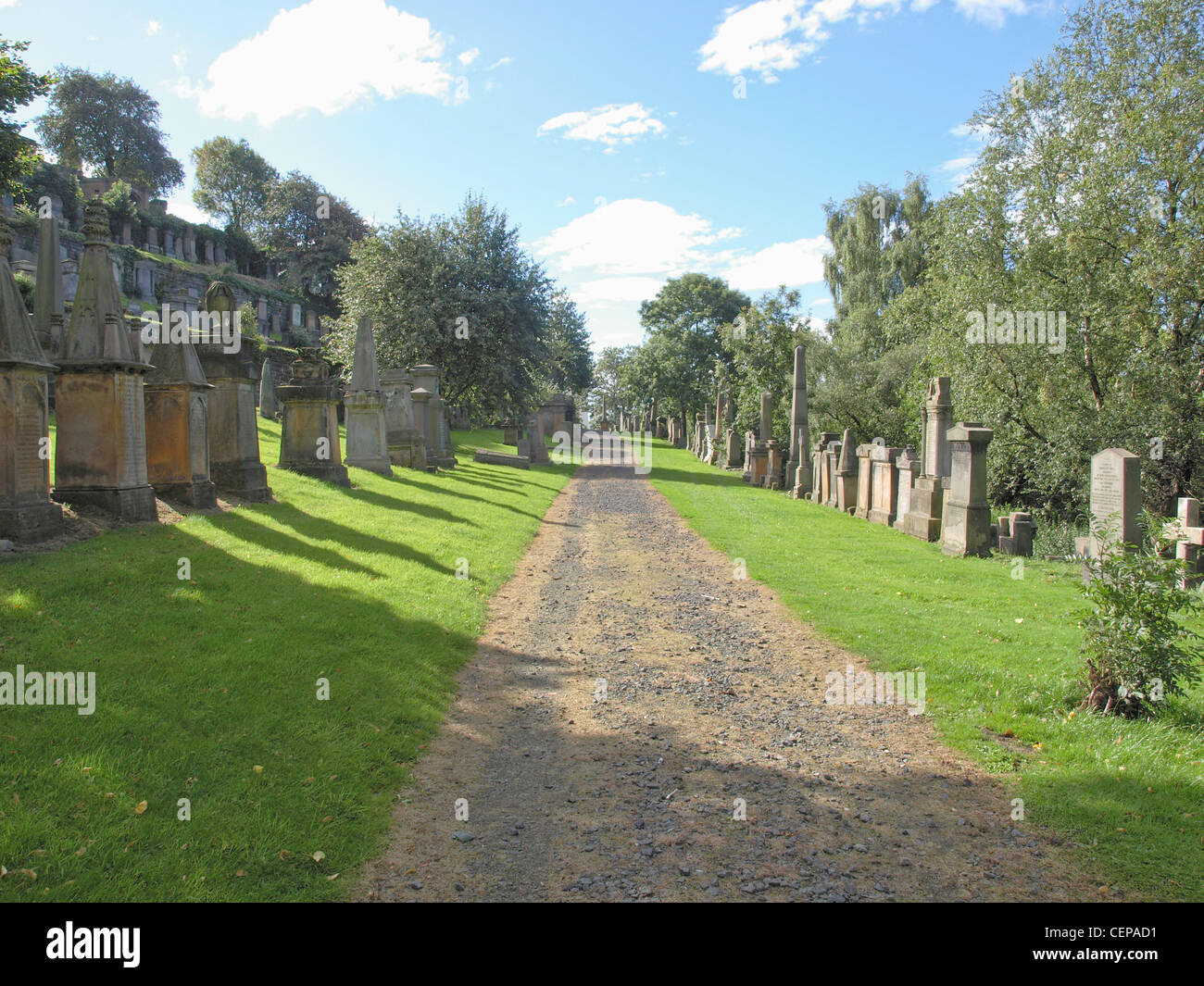 The Glasgow necropolis, Victorian gothic garden cemetery in Scotland ...