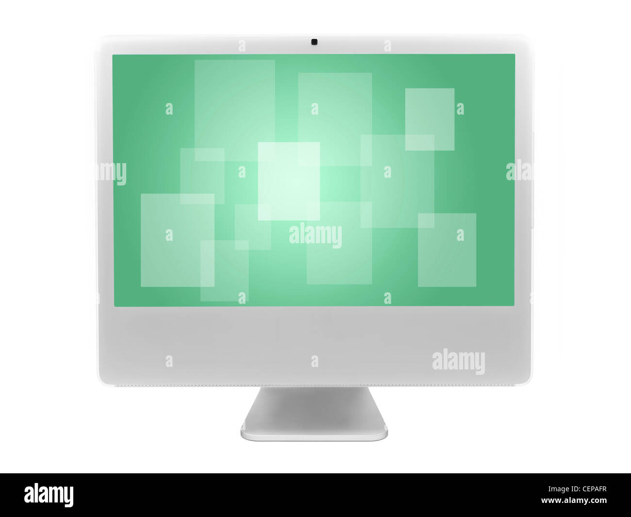 A desktop computer screen isolaterd against a white background Stock ...