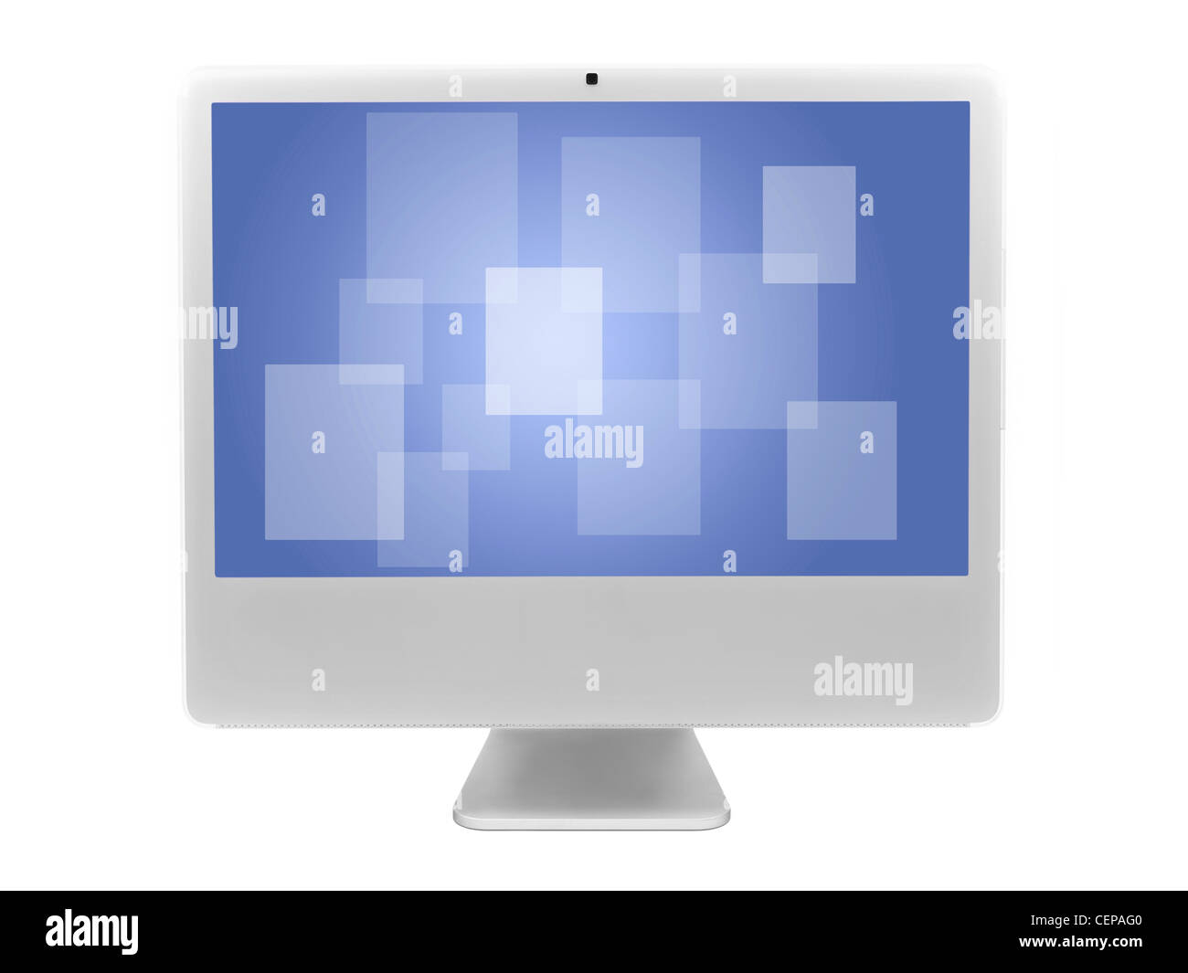 A desktop computer screen isolaterd against a white background Stock ...