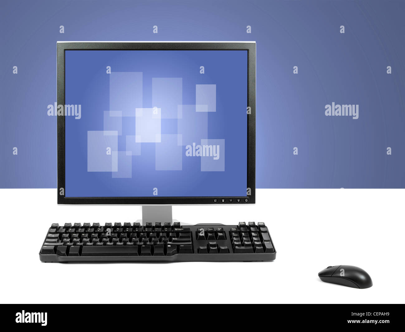 A desktop computer isolated against a white background Stock Photo - Alamy