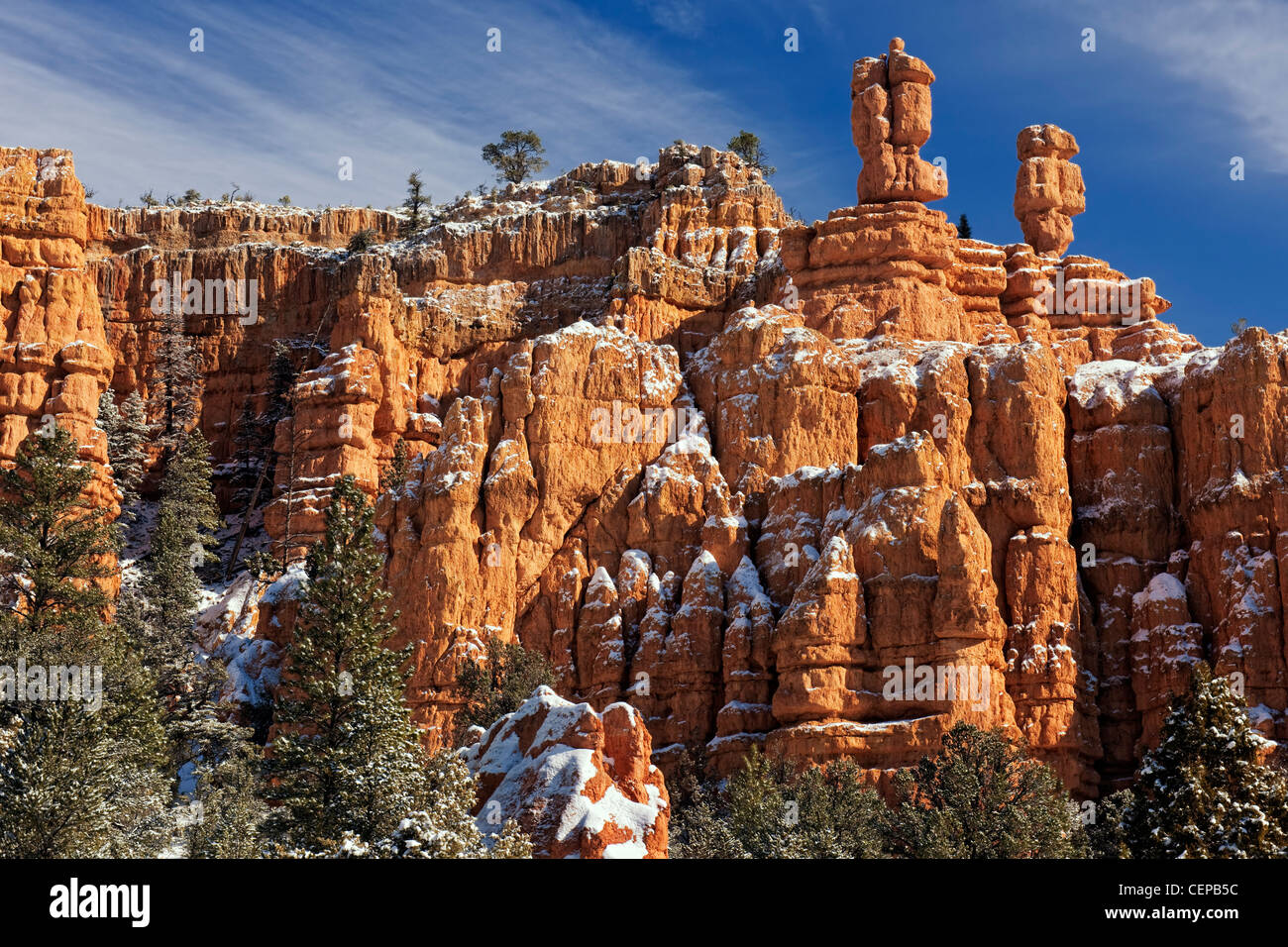 Whimsical shaped hoodoos in Red Canyon overlook Utah’s Dixie National ...