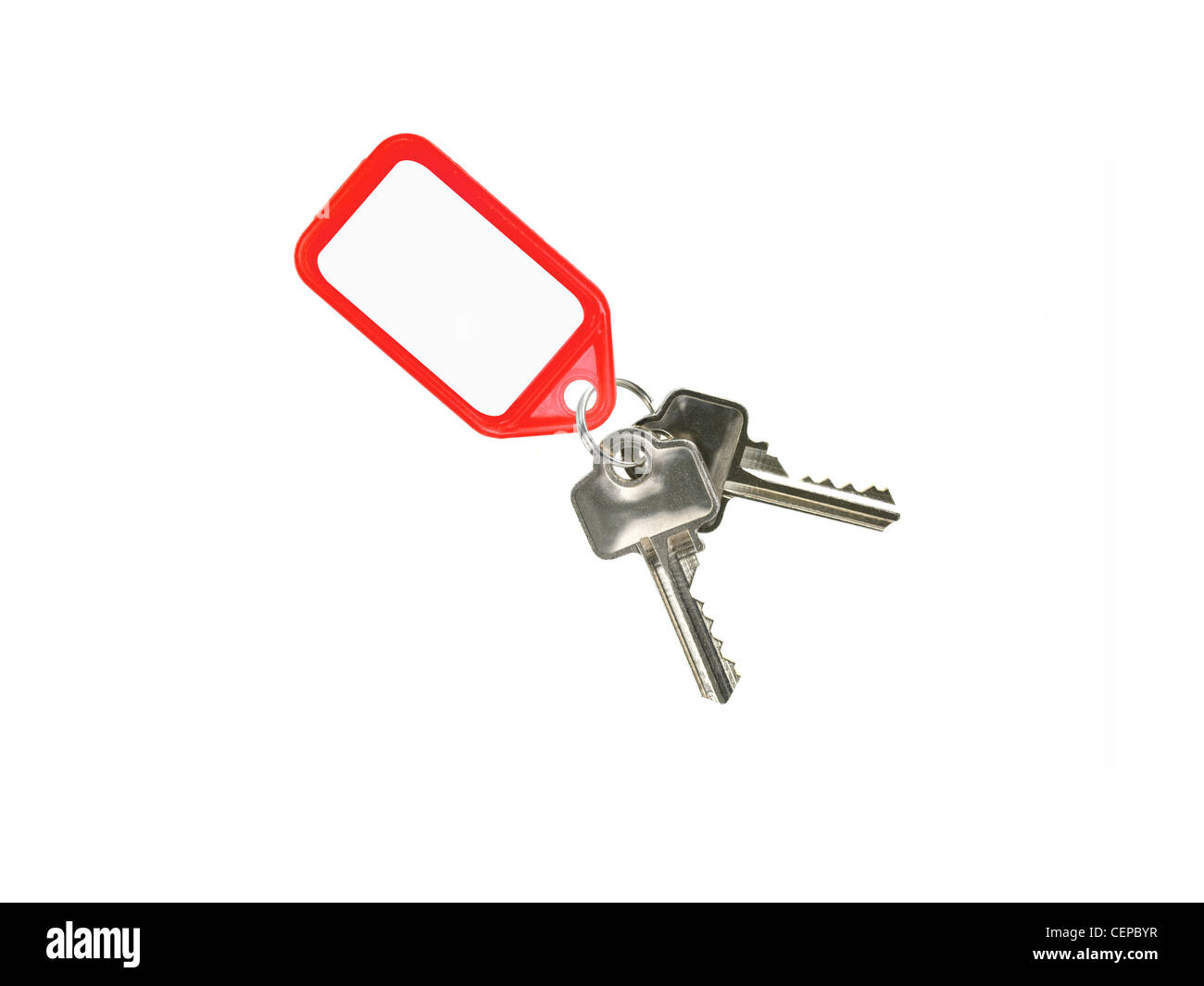 Key tags isolated against a white background Stock Photo - Alamy