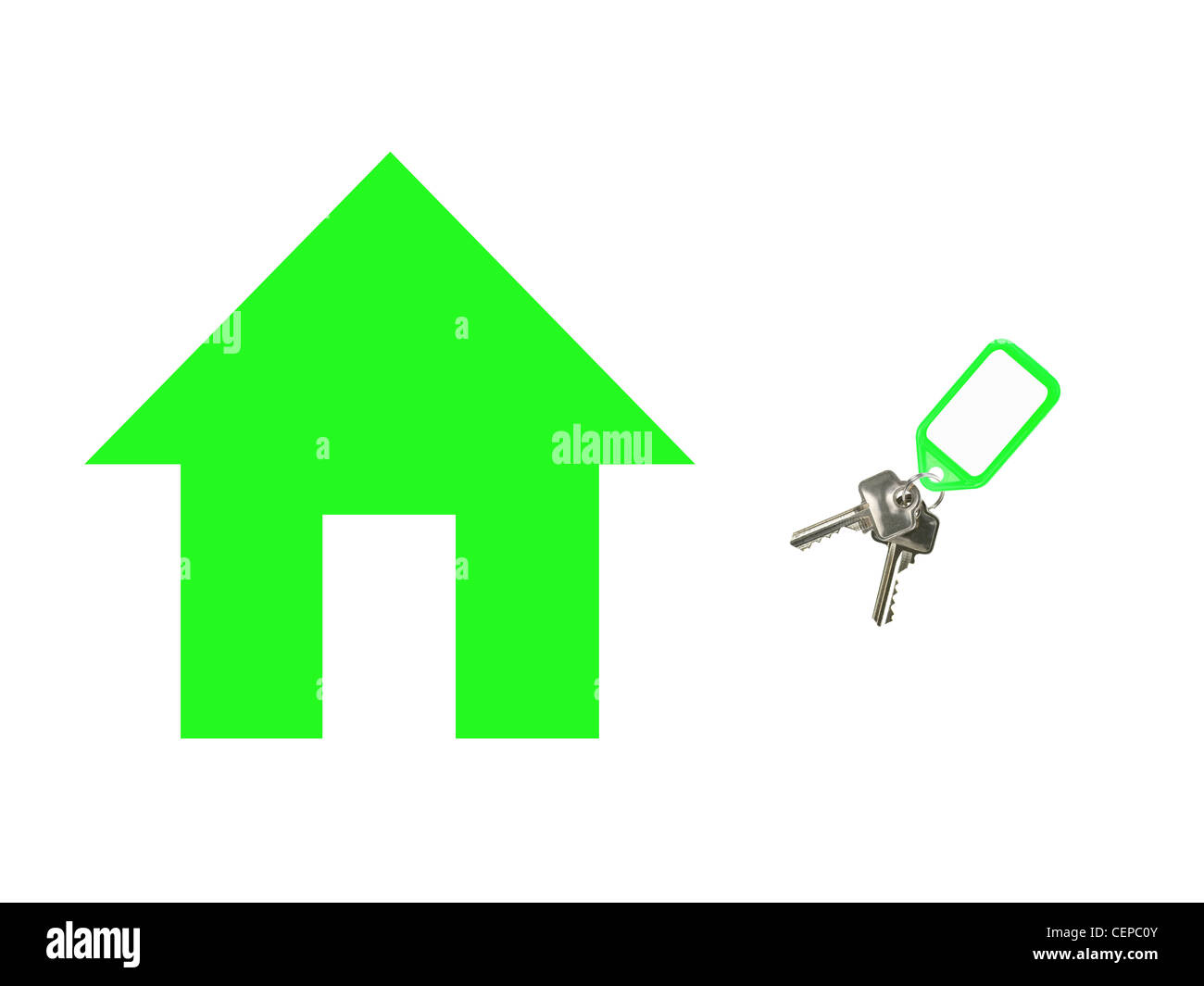 Key tags isolated against a white background Stock Photo - Alamy