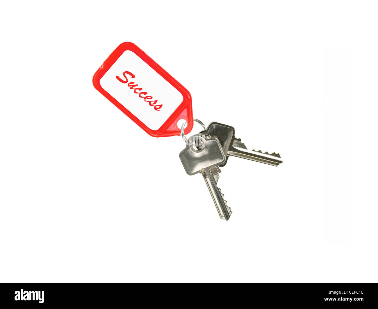 Key tags isolated against a white background Stock Photo - Alamy