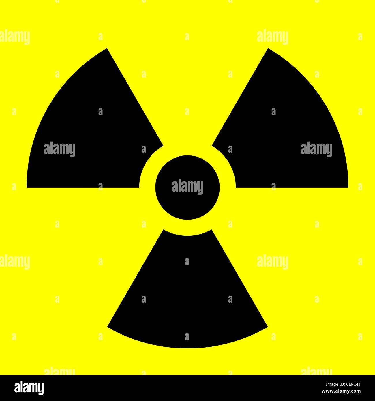 The international radiation warning symbol known as trefoil Stock Photo ...