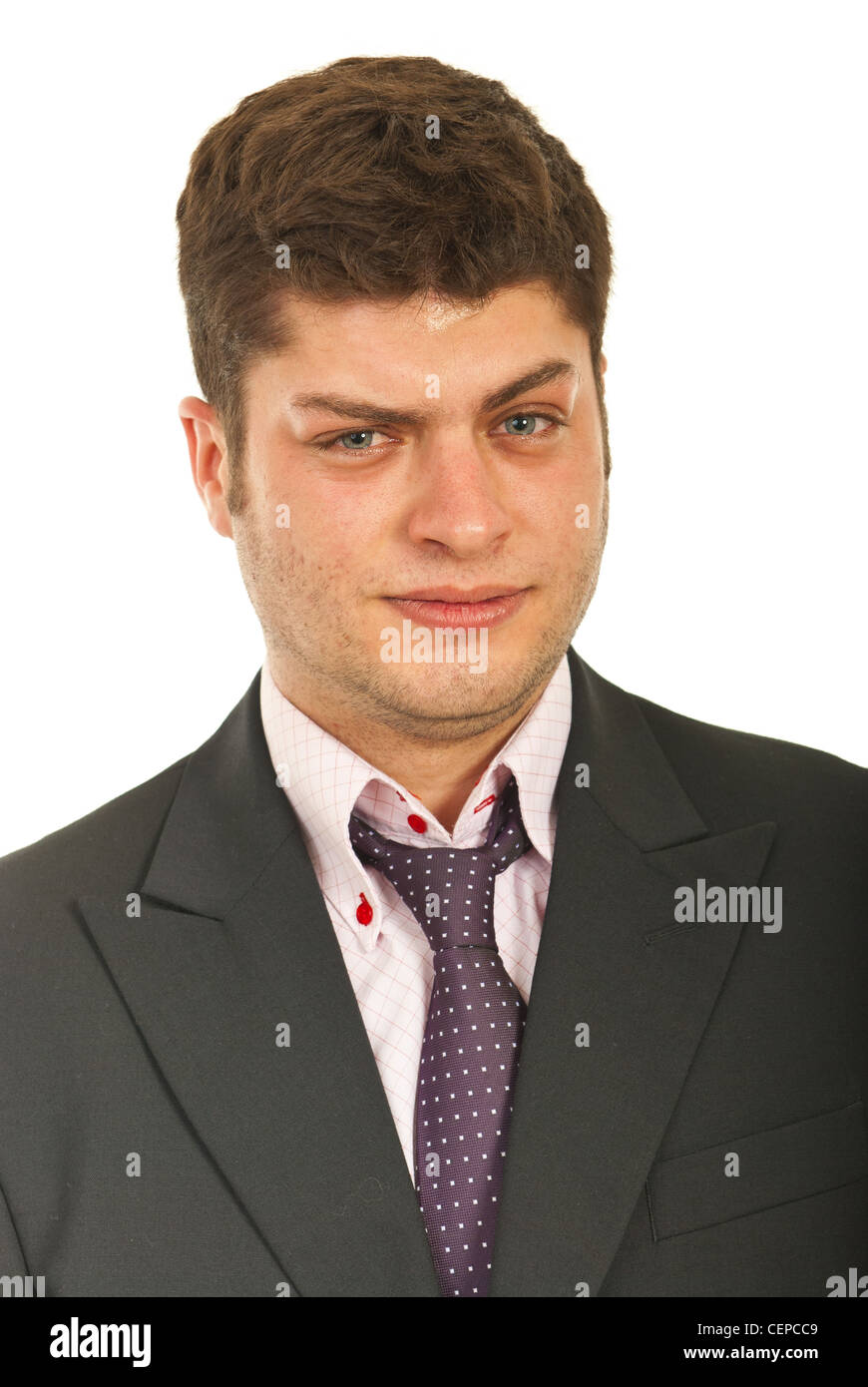 Portrait suspicious elegant businessman hi-res stock photography and ...