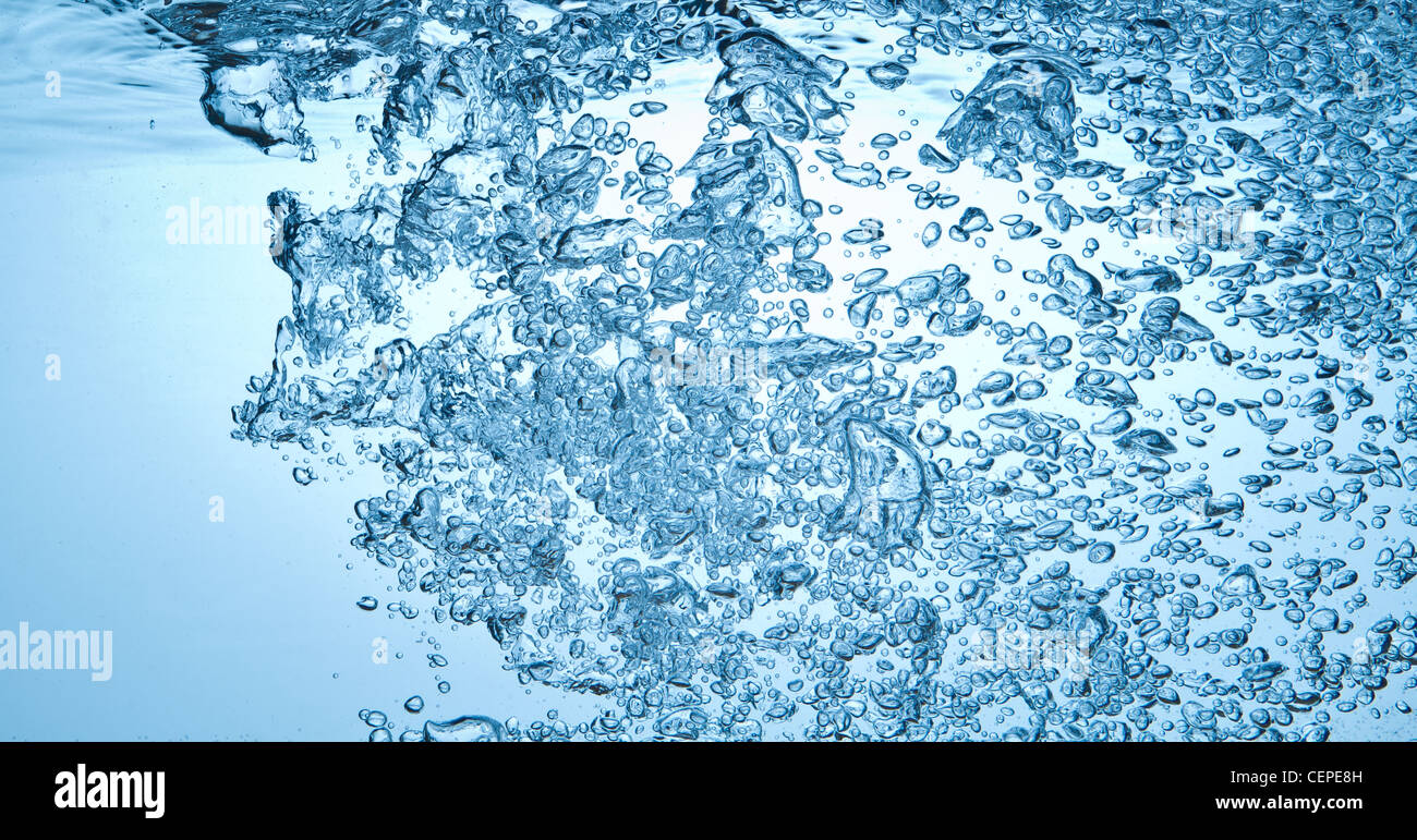 closeup of blue bubbles underwater Stock Photo - Alamy