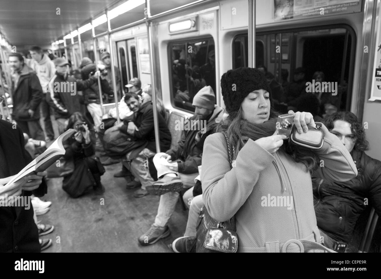 Boston No Pants Subway Ride Stock Photo - Alamy